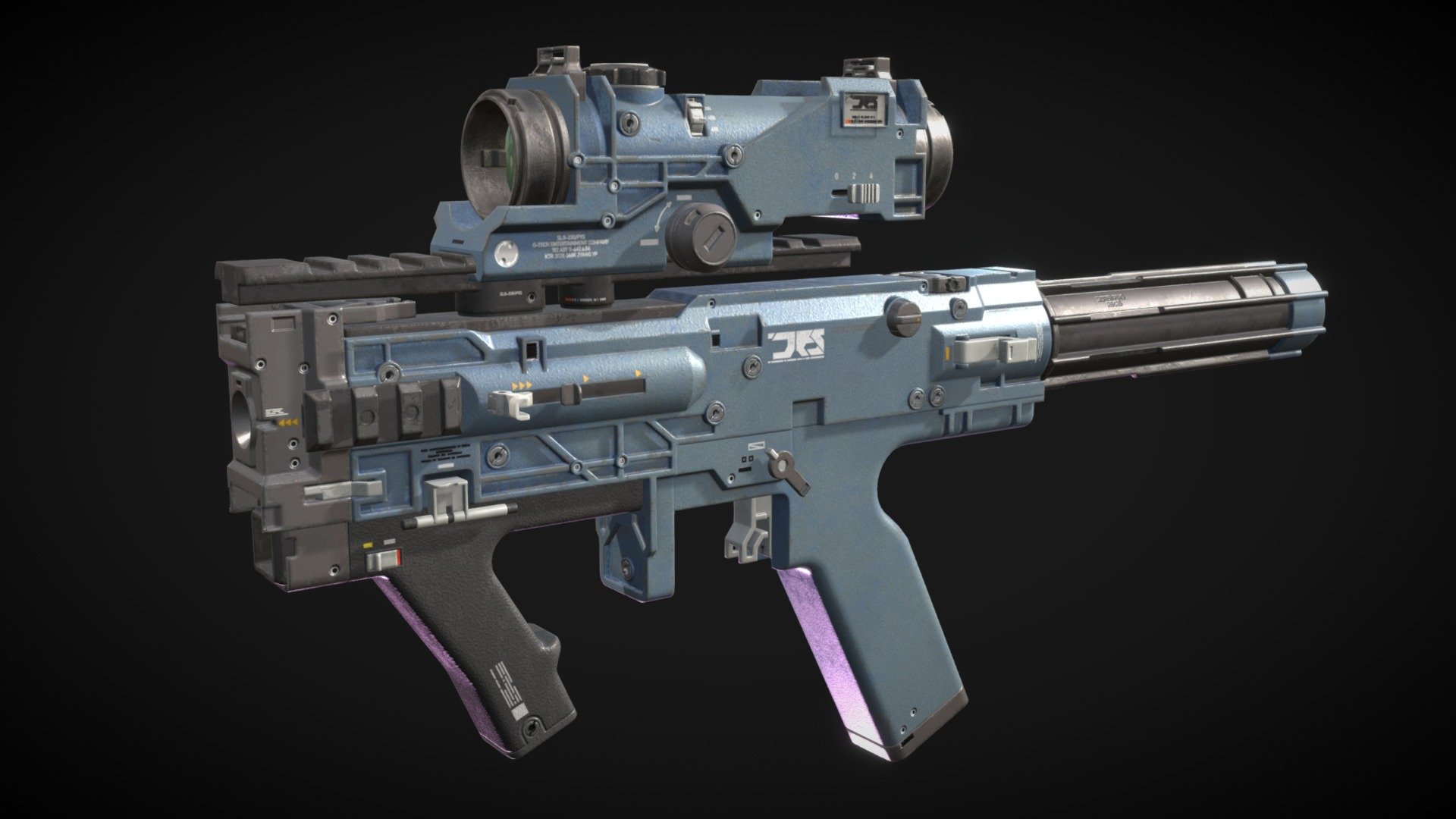 Blue SMG - 3D model by thieresmachado [cde36fb] - Sketchfab
