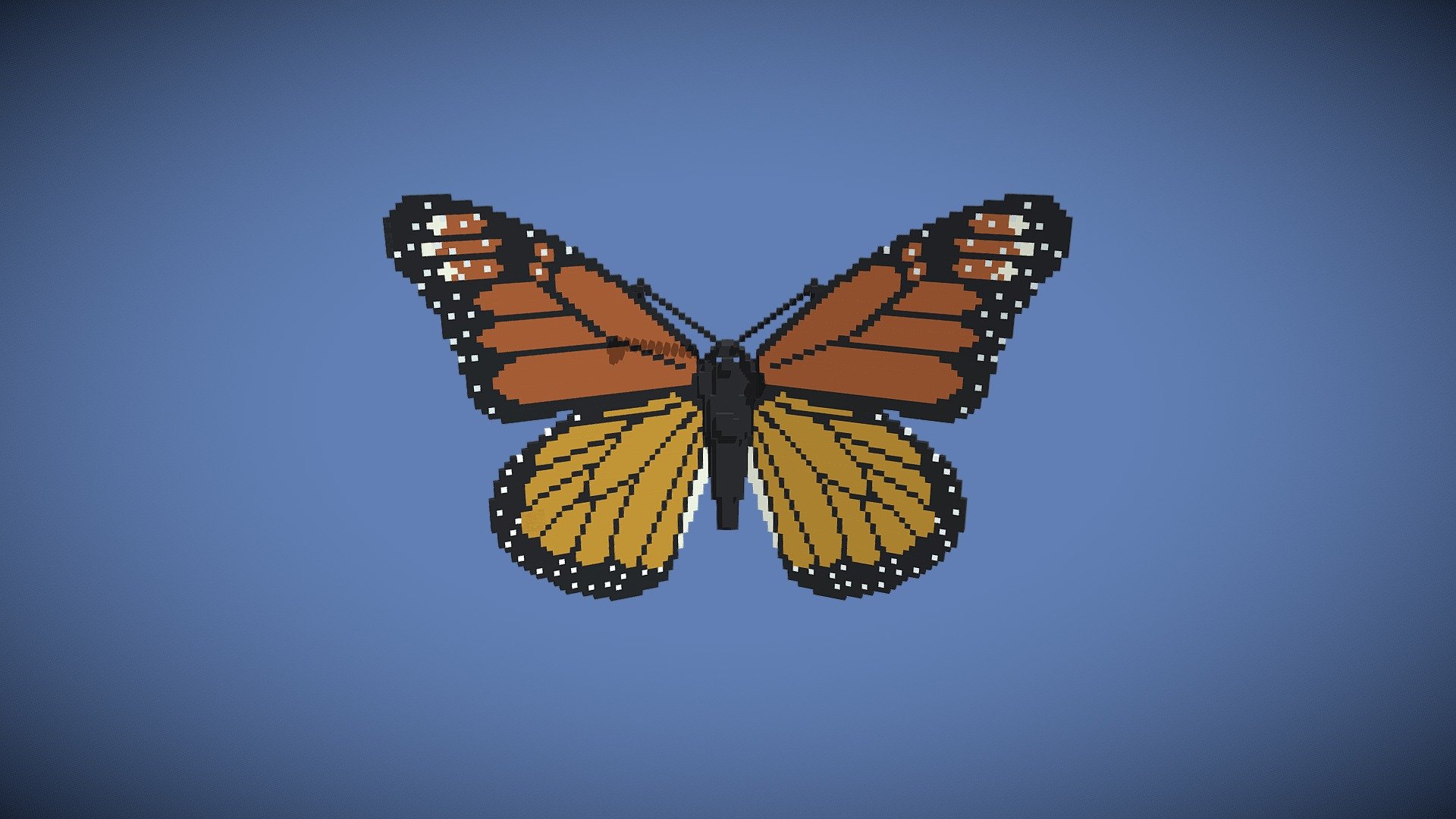 Nature Monarch Butterfly 3D Model for Minecraft - 3D model by Electro3d ...