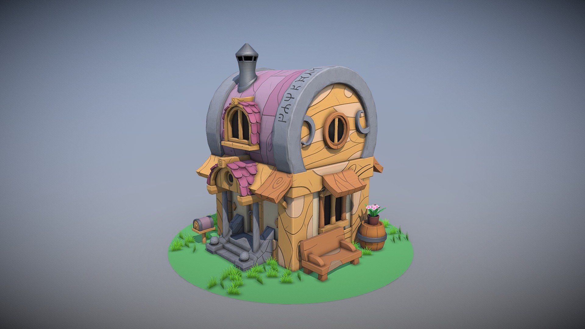 Сartoon house - 3D model by kolya5561 [cde78f7] - Sketchfab