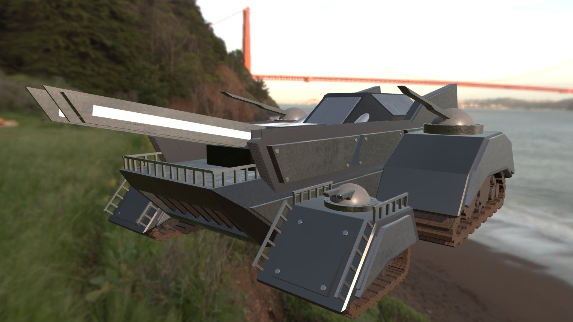 Futuristic Tank Model - Download Free 3D model by Joel_Zen [cdeb138 ...