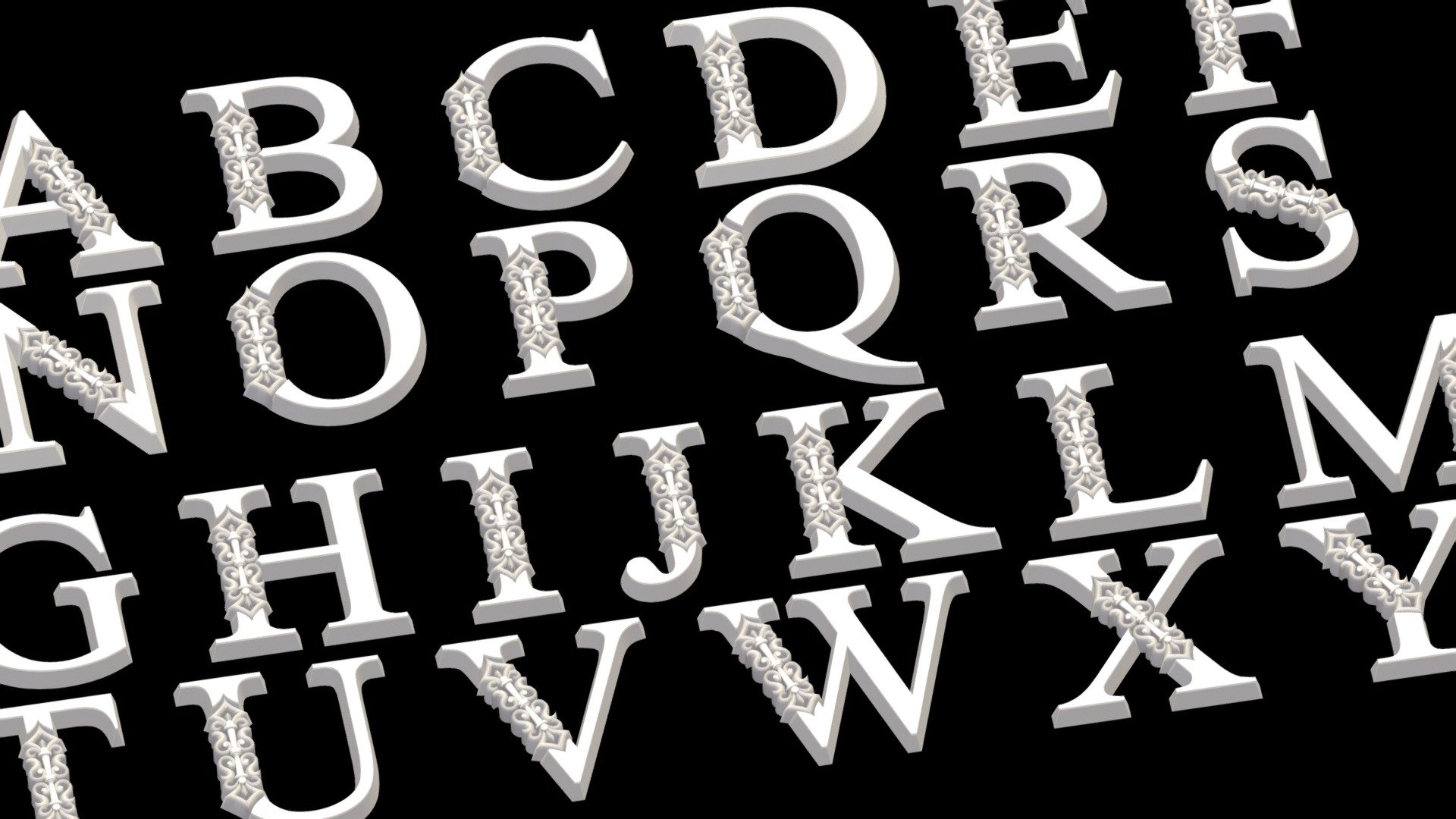 letters - Buy Royalty Free 3D model by explorertit36@gmail.com ...