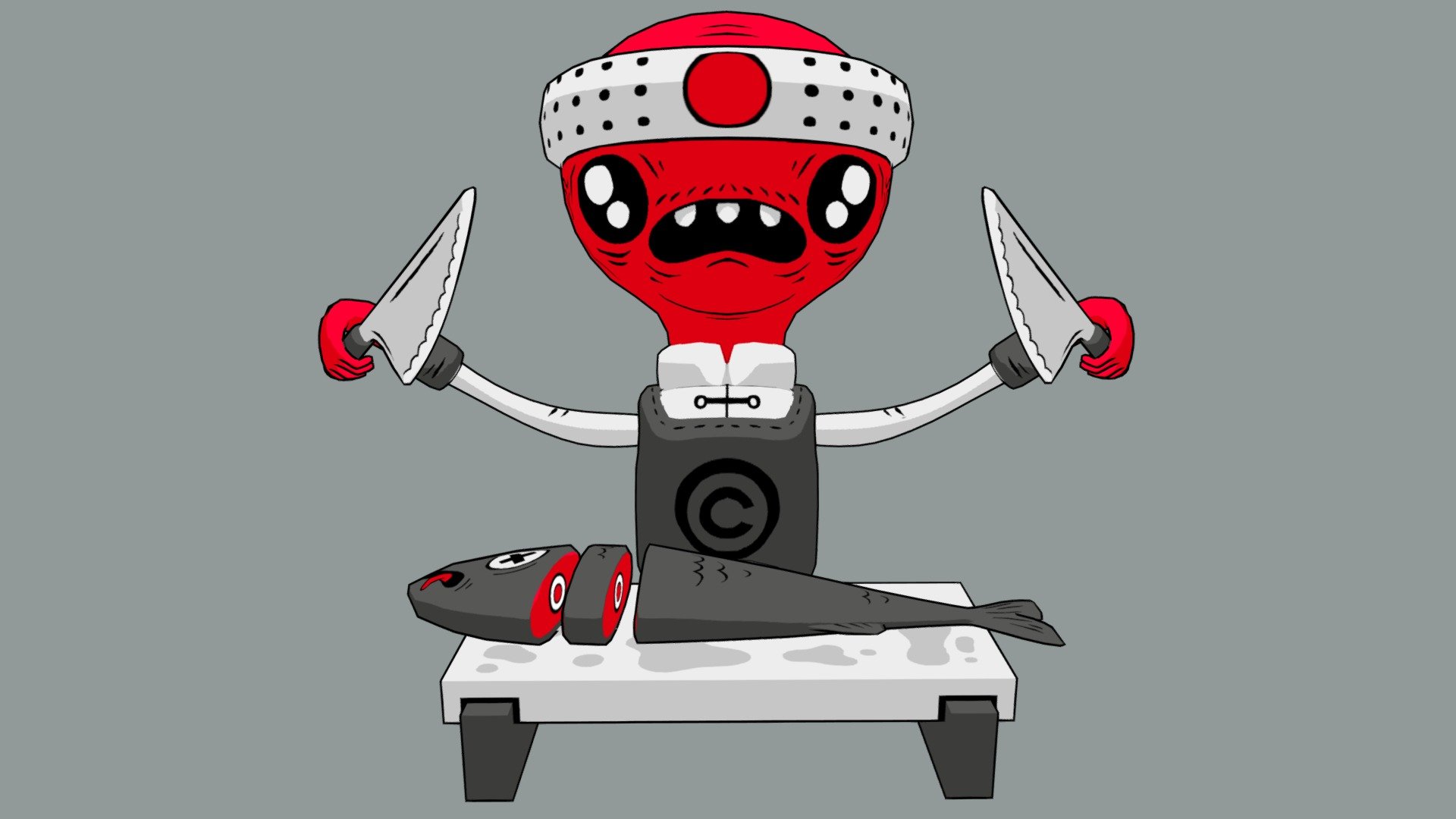 Sushi Master - 3D model by psychrome [cdf0a66] - Sketchfab