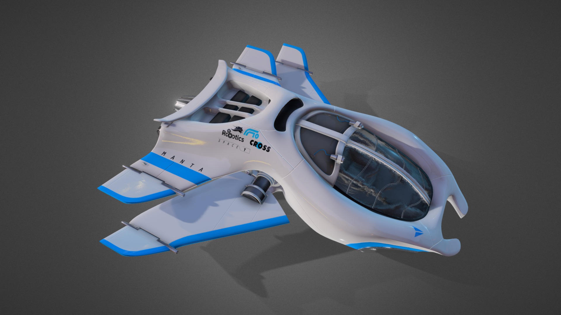 Manta Aircraft - 3D model by Bradley Harvie (@bradleyharvie) [cdf21ab ...