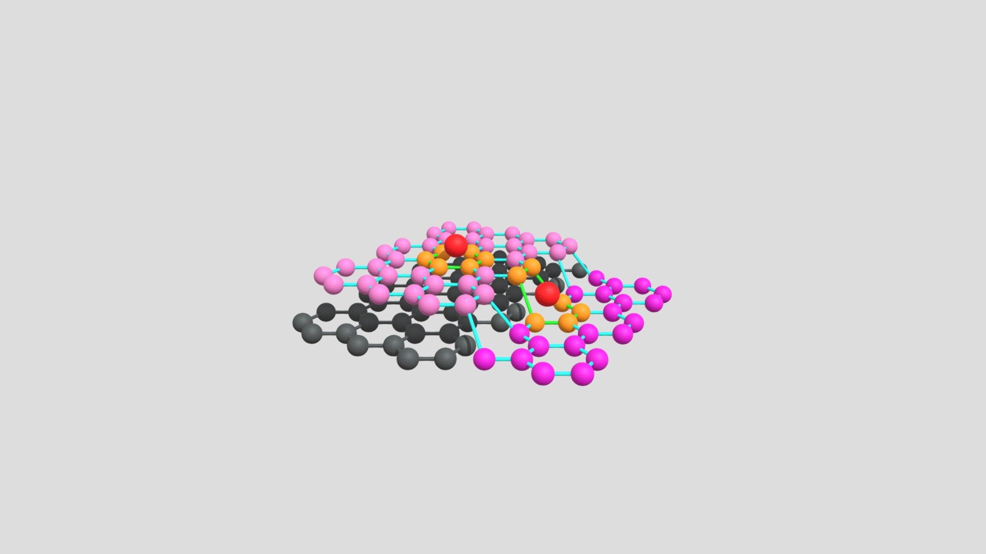 Edge of AB Stacking Graphene (ArmChair direction - Download Free 3D ...