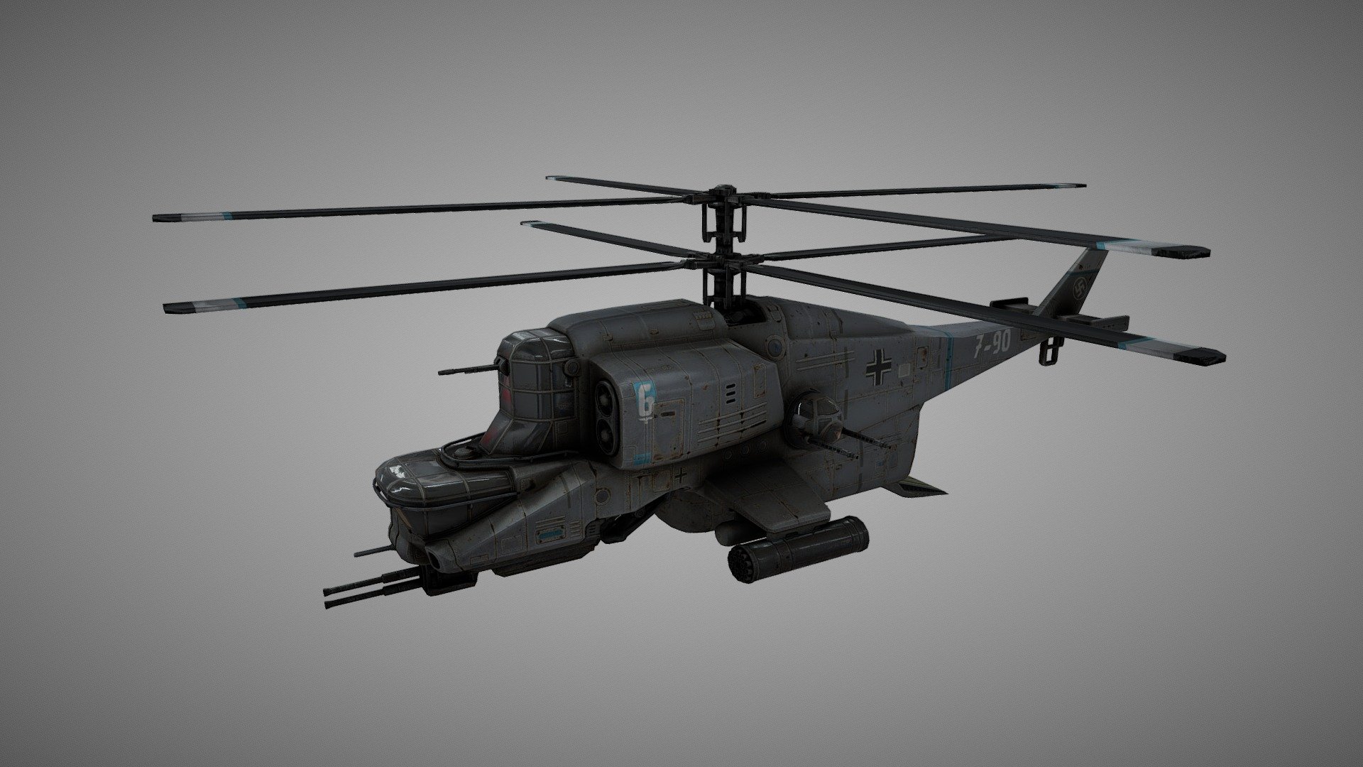 Attack Helicopter -Wolfenstein II (New Colossus) - Download Free 3D ...