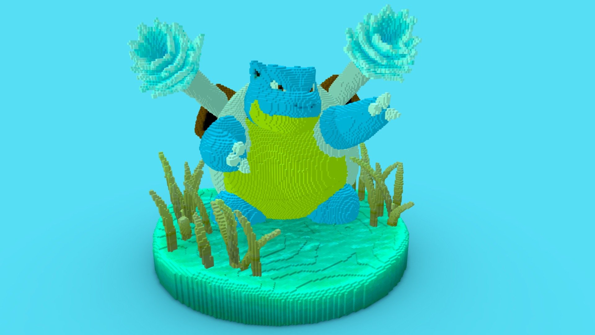 Minecraft Schemantic - Blastoise - Buy Royalty Free 3D model by El ...