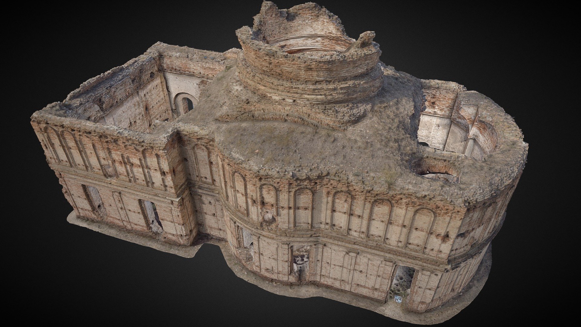 Ruins of Chiajna Monastery - 3D model by Arhidrona [cdf757f] - Sketchfab