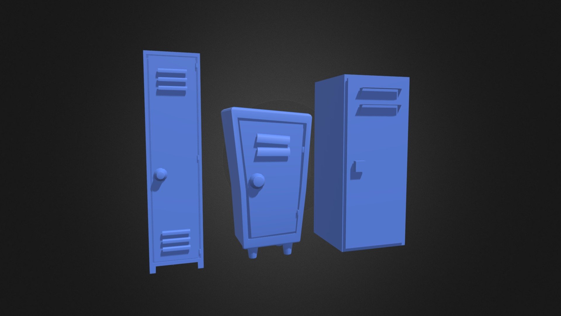 3 Locker styles - 3D model by RyanKavanagh [cdf76a4] - Sketchfab