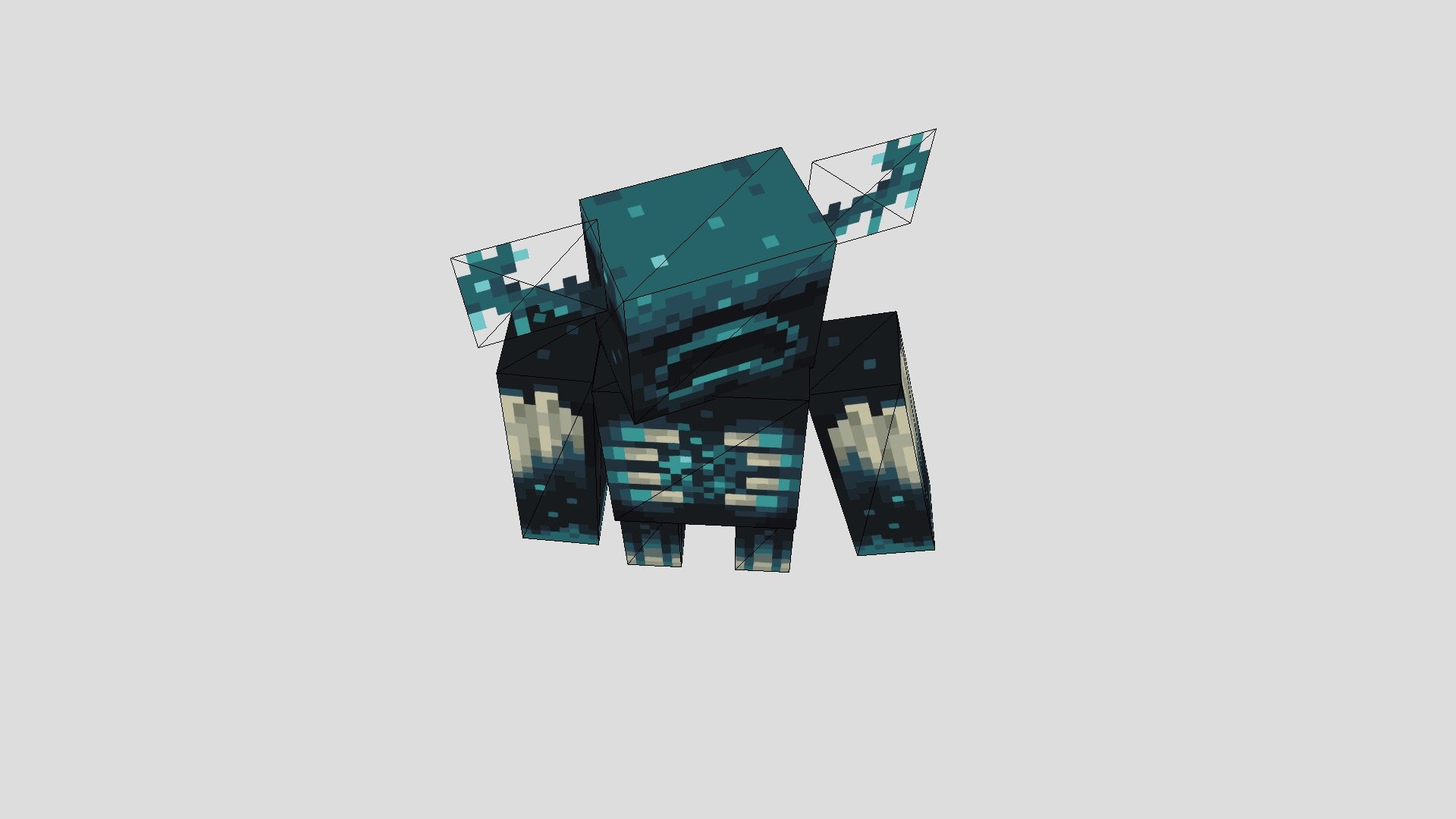 Minecraft_warden - 3D model by finnycf27 [cdf94dc] - Sketchfab