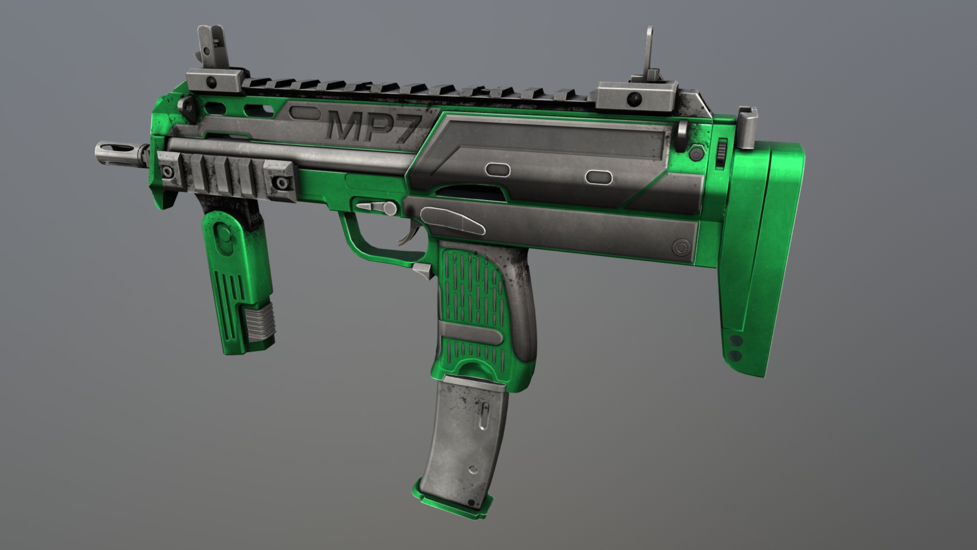 MP7 | EMERALD - 3D model by dC98 [cdf94f4] - Sketchfab