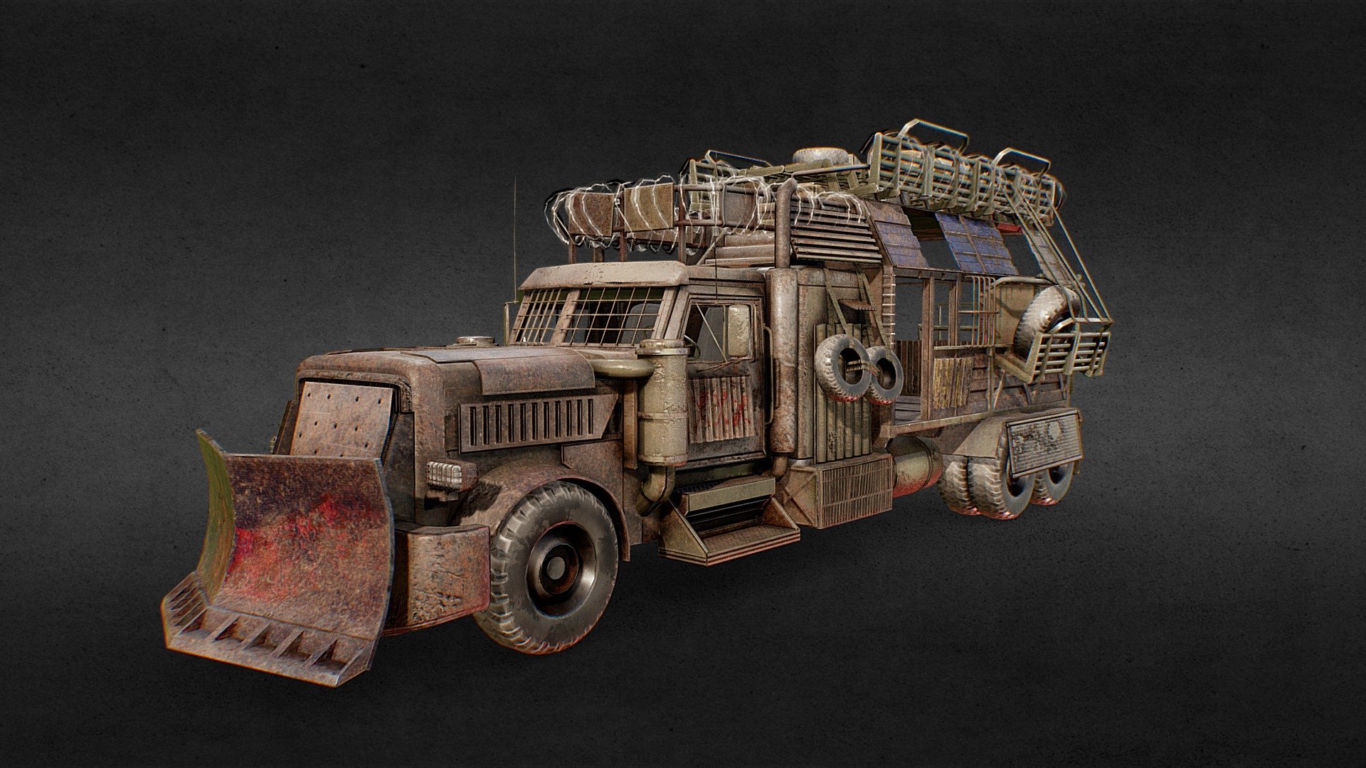 Post apocalypse Truck PBR - Buy Royalty Free 3D model by Kasit Studio ...
