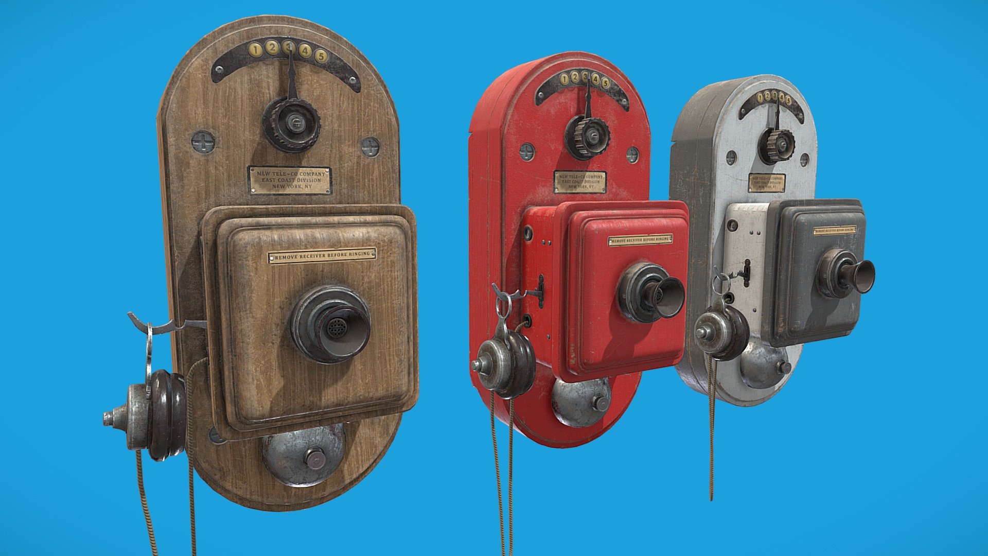 1920 Intercom Wall Telephones - Download Free 3D model by Mad_Lobster ...