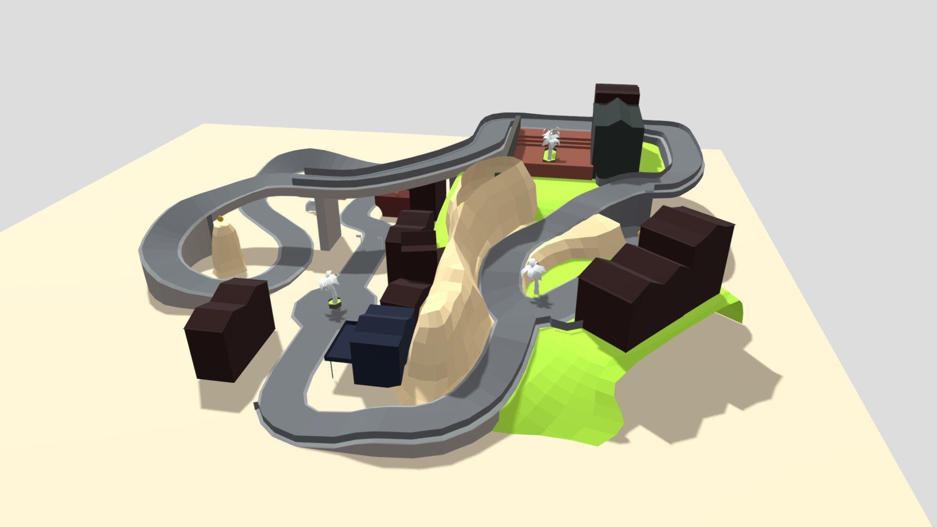 sonic r map sunset town test - 3D model by AxerusARM [cdfdec2] - Sketchfab