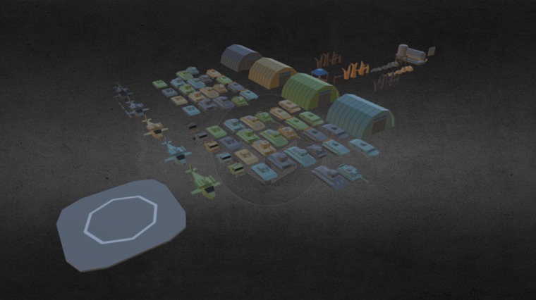 Low Poly Military Base Models - 3D model by Bek [cdfeda1] - Sketchfab