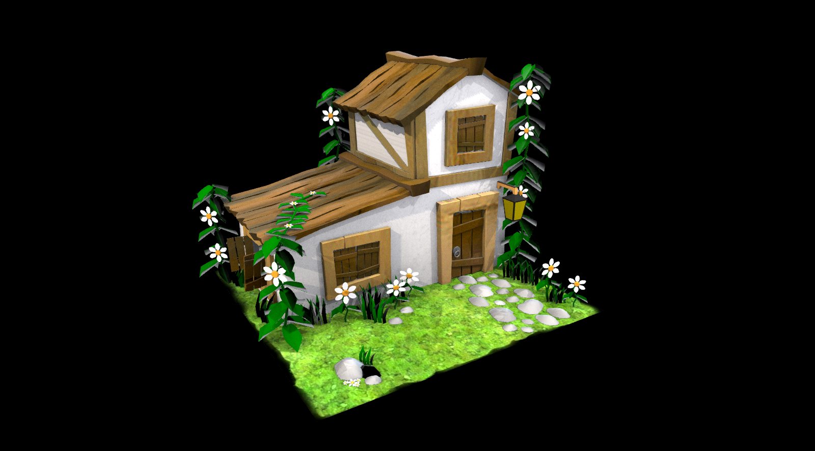 Handpainted_House_Model_02 - 3D model by swaltenburg [cdffc61] - Sketchfab