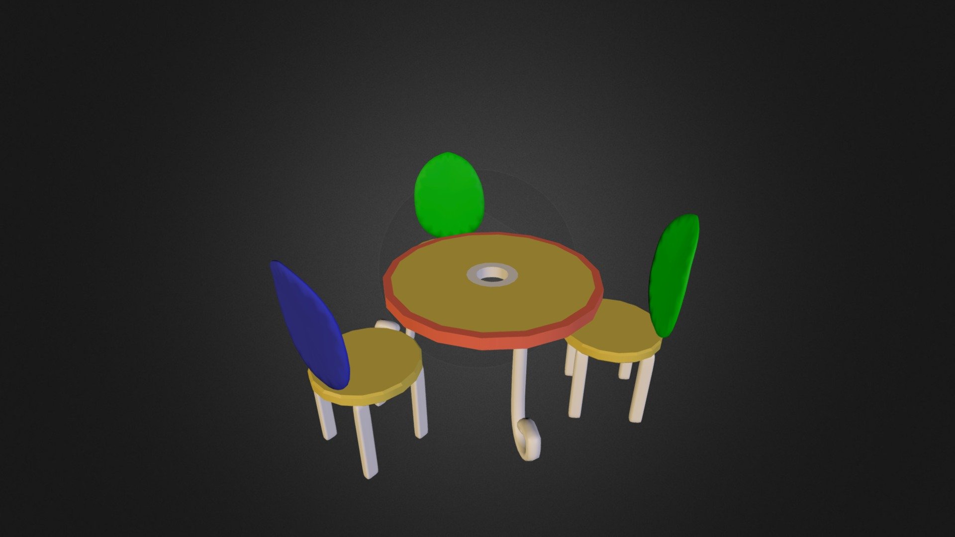 Table and 3 Chairs.FBX - 3D model by maximarian [cdvViFi] - Sketchfab