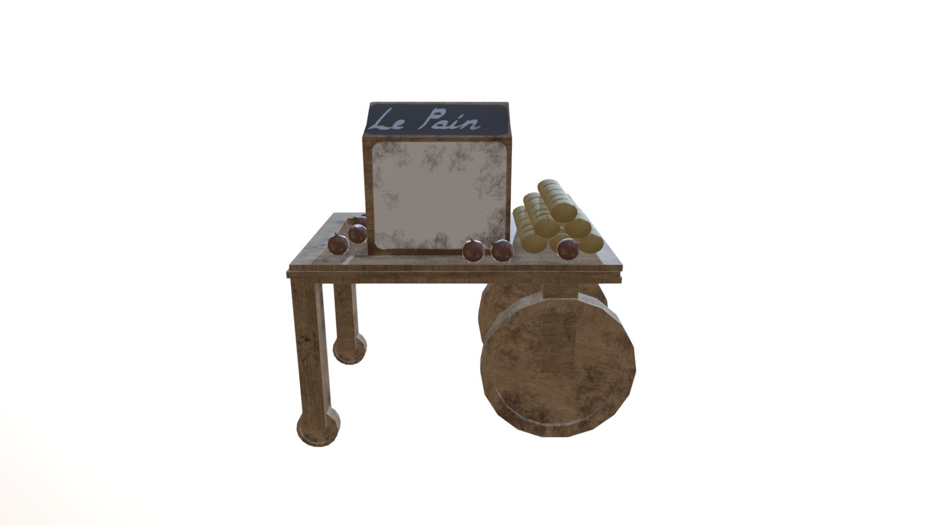 French Bread Cart - 3D model by Niamh_ [ce0079f] - Sketchfab