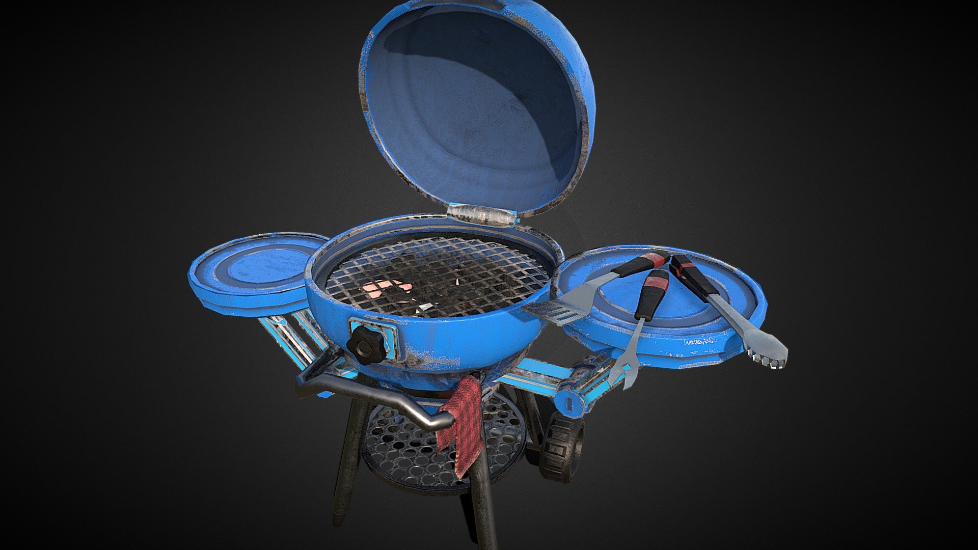 Home Patio Grill - Retro Futurism - Buy Royalty Free 3D model by ...