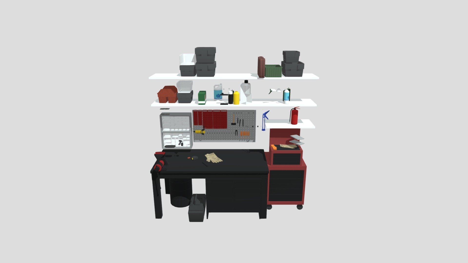 garage equipment 6 AM222 Archmodel - Buy Royalty Free 3D model by ...