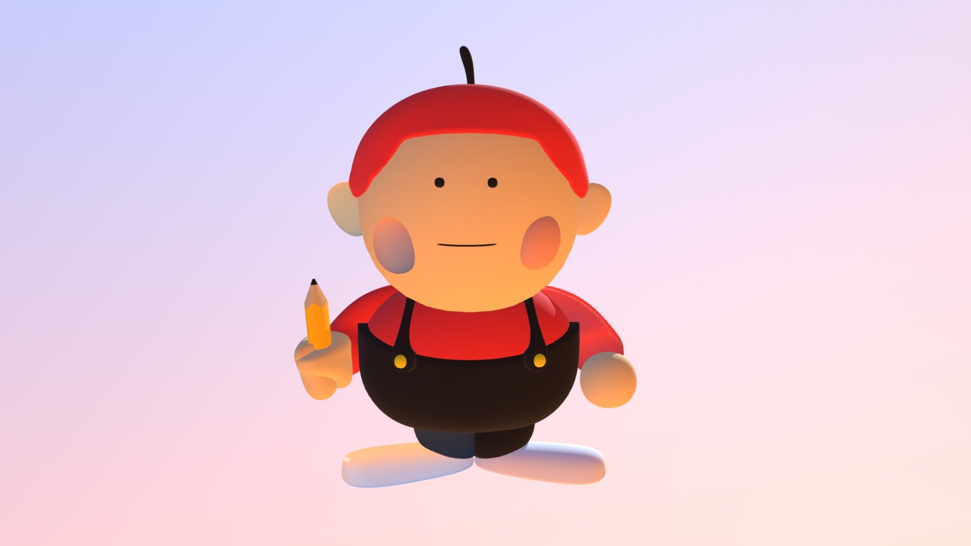 Apple Kid - 3D model by ramblingmushroom (@tanbanan) [ce077c1] - Sketchfab