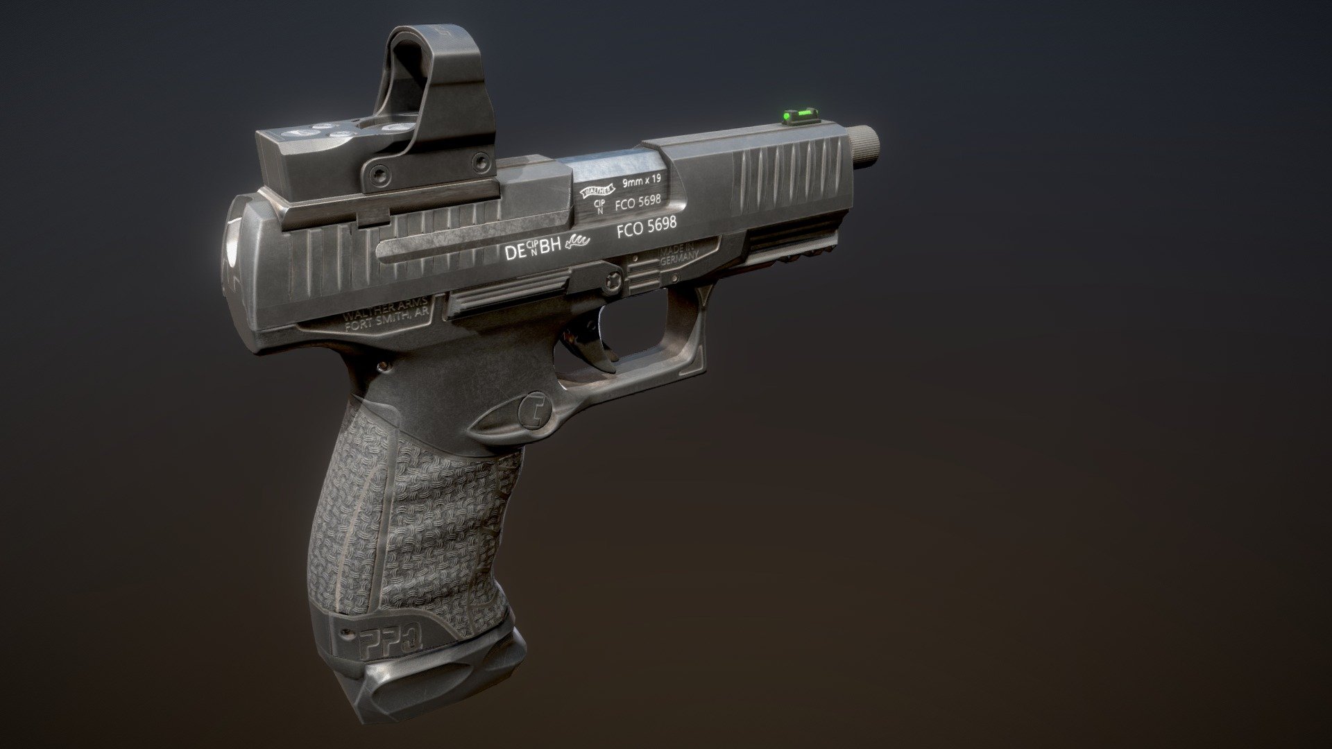Walther PPQ - 3D model by jadamsgamedev [ce0b025] - Sketchfab