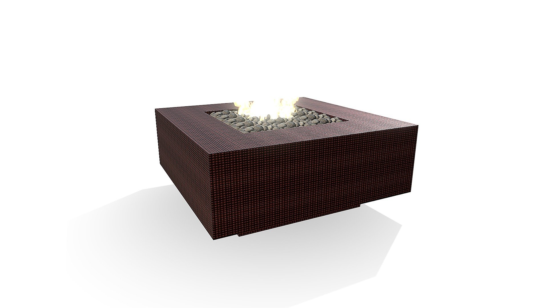 Modofire Cabo Square Fire Table Hammered Copper - 3D model by ...