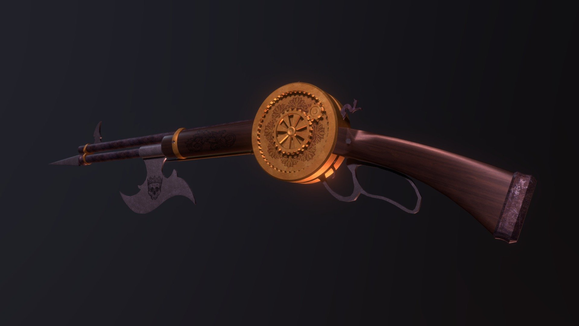 Gun-Axe - 3D model by DarraghR [ce0ee79] - Sketchfab