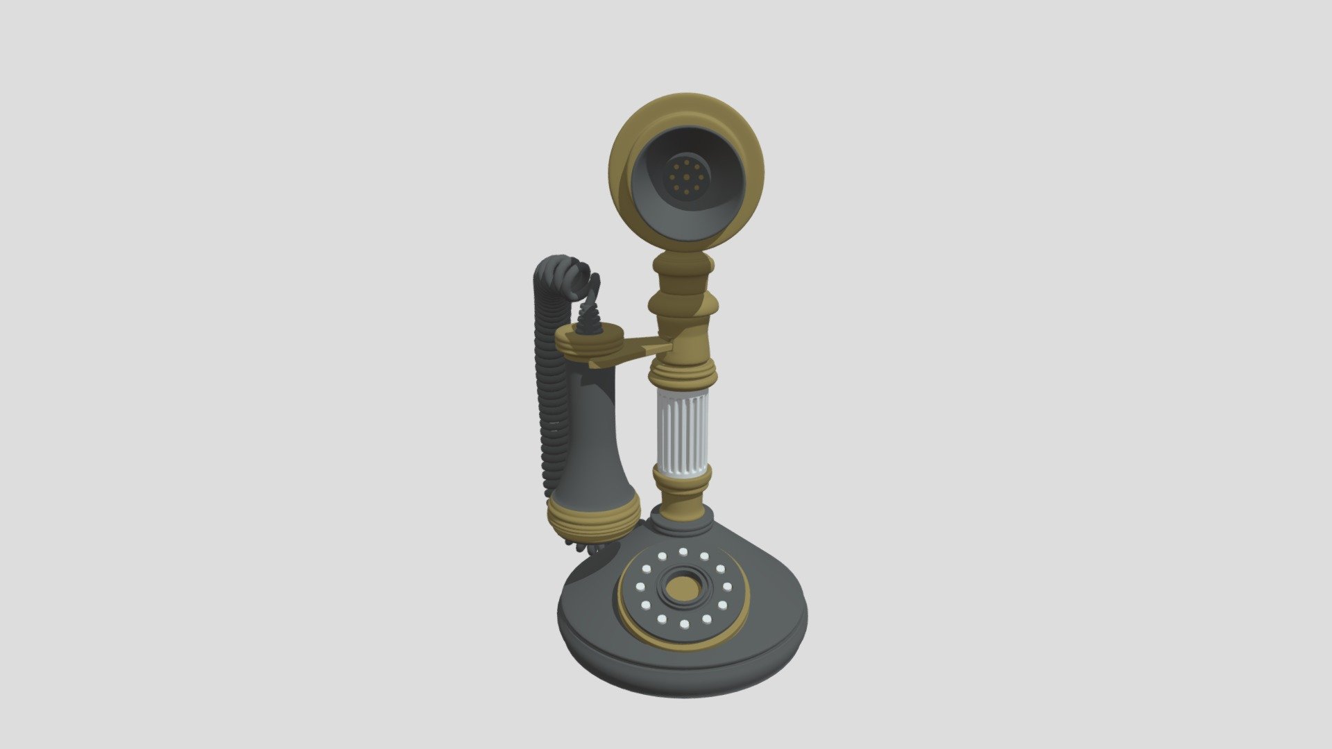 3D Model of Retro Roman candlestick telephone - 3D model by mshafimd ...