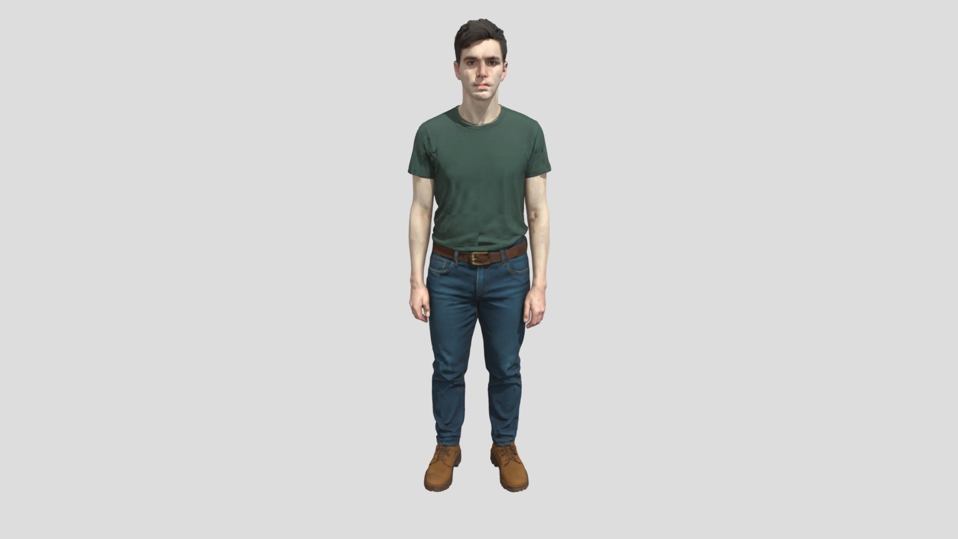 Man in Green Shirt and Jeans - Download Free 3D model by habibi_nani ...