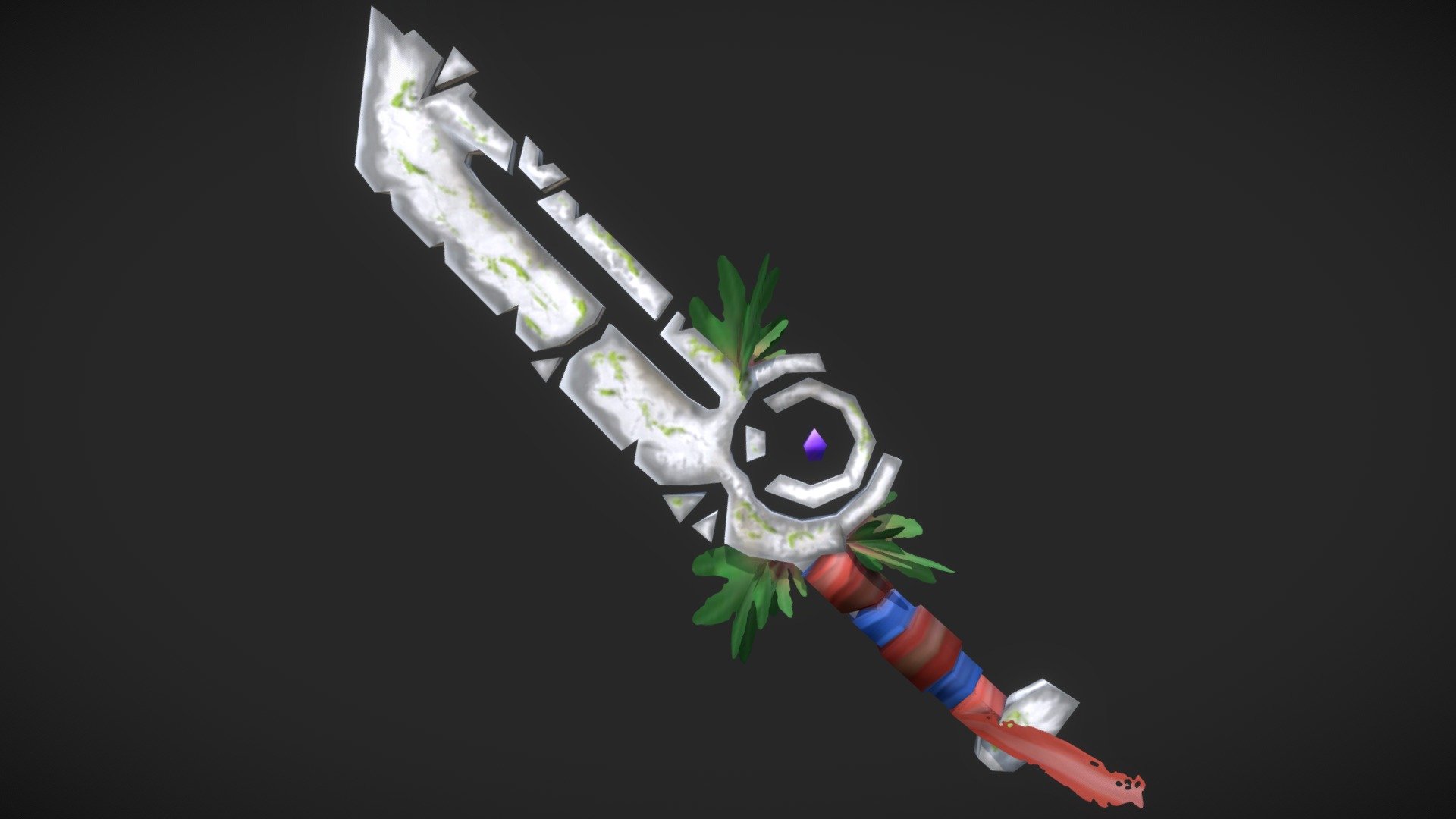 Low Poly Weapon (for Mobile) - Stone Sword - Download Free 3D model by ...