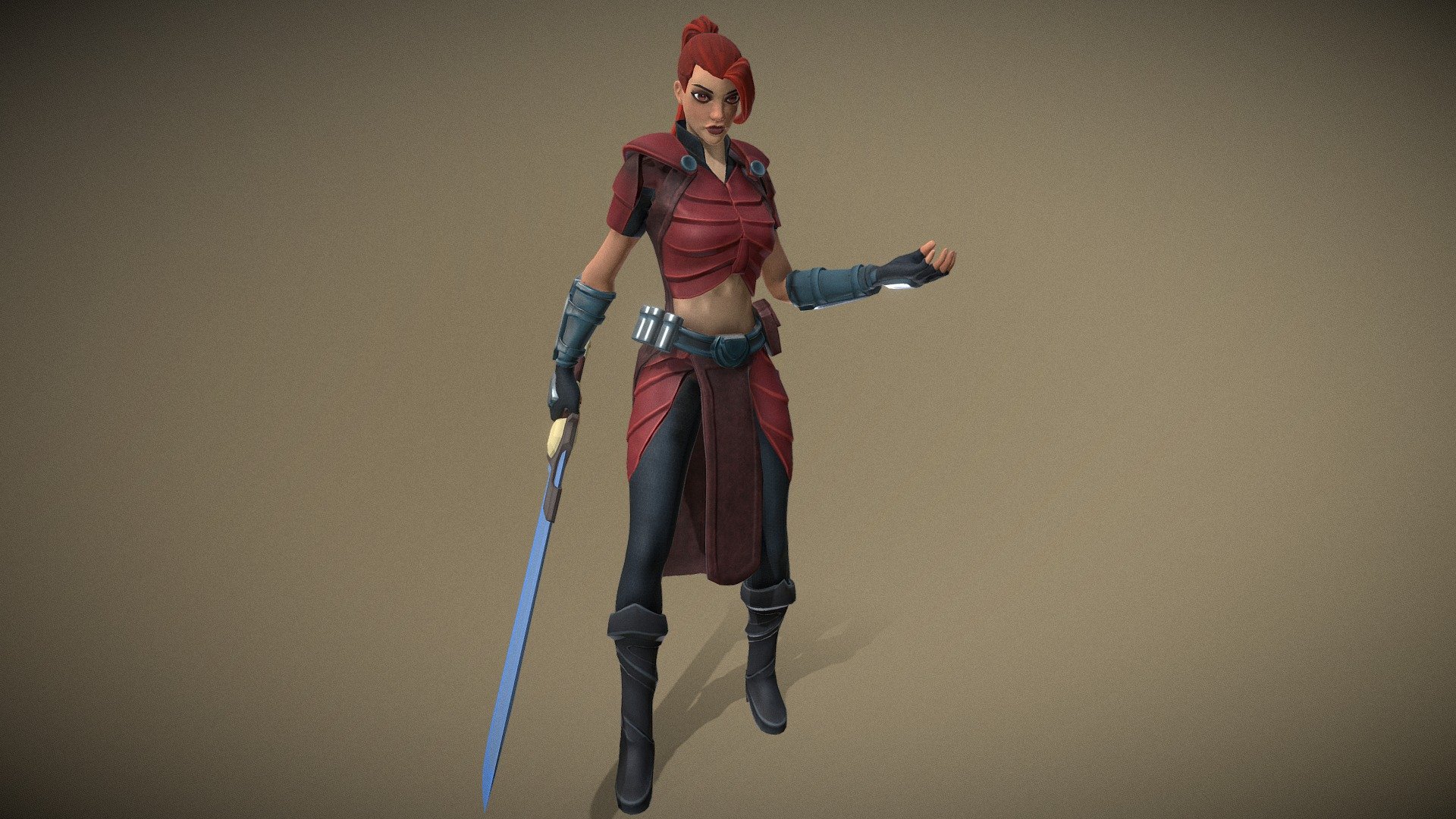 Female Pyromancer - 3D model by Jasmin Daniel (@jasmin.daniel) [ce164d5 ...