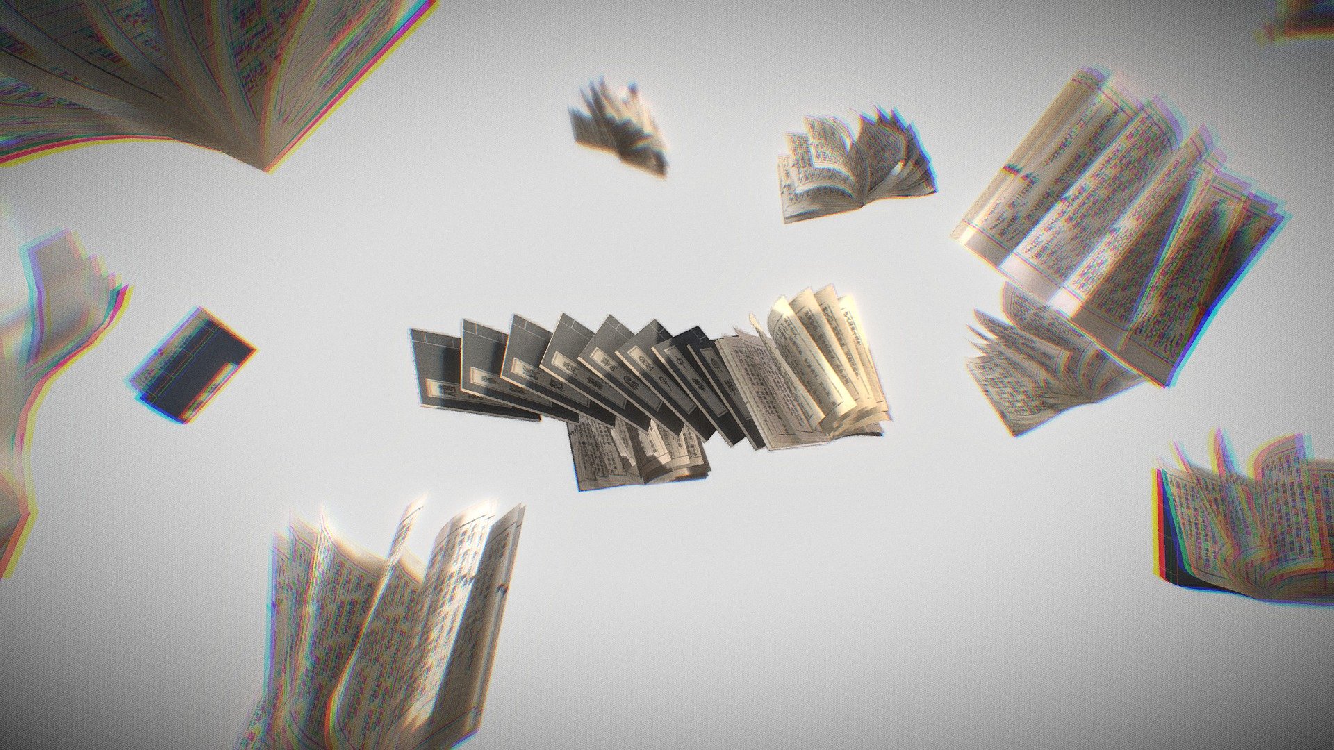 books Read more Books animation scene 3D model - Buy Royalty Free 3D ...