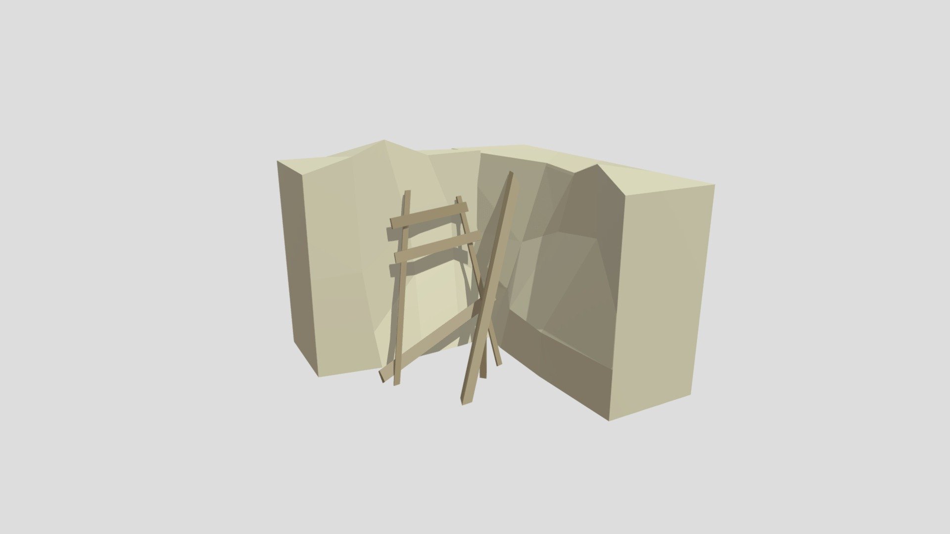 Broken Wall Inverted Corner (Textured) - 3D model by b1745327 [ce1a0a8 ...