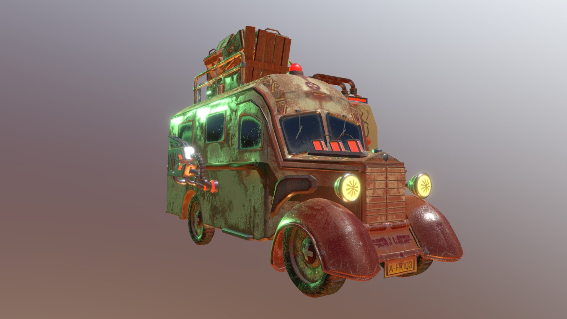 AMBULANCE AFRICALAND MARS 1955 - Download Free 3D model by ...