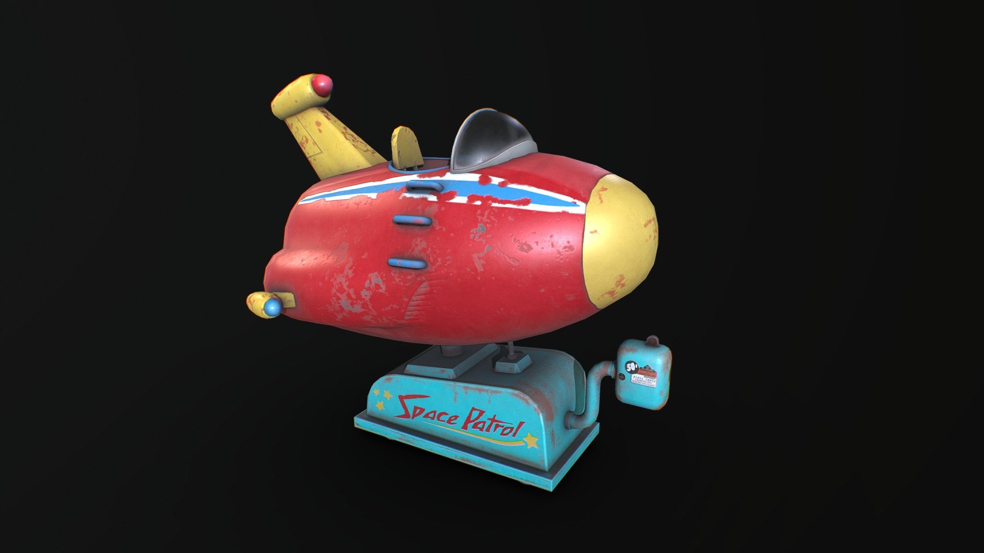 Space Patrol Rocket Ride - 3D model by Claire Monaghan (@clairemonaghan ...