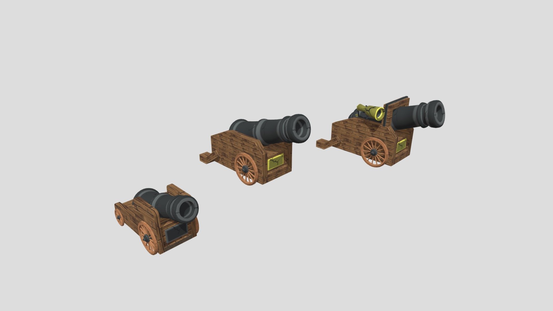 stylized cannon - 3D model by Vanderson.Salles [ce22379] - Sketchfab