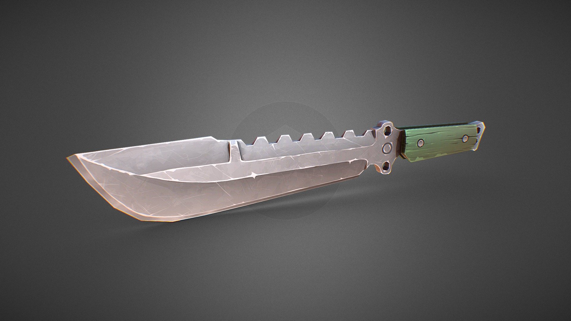 Stylized low-poly knife - 3D model by Vladimir Polygalov (@jpegy ...