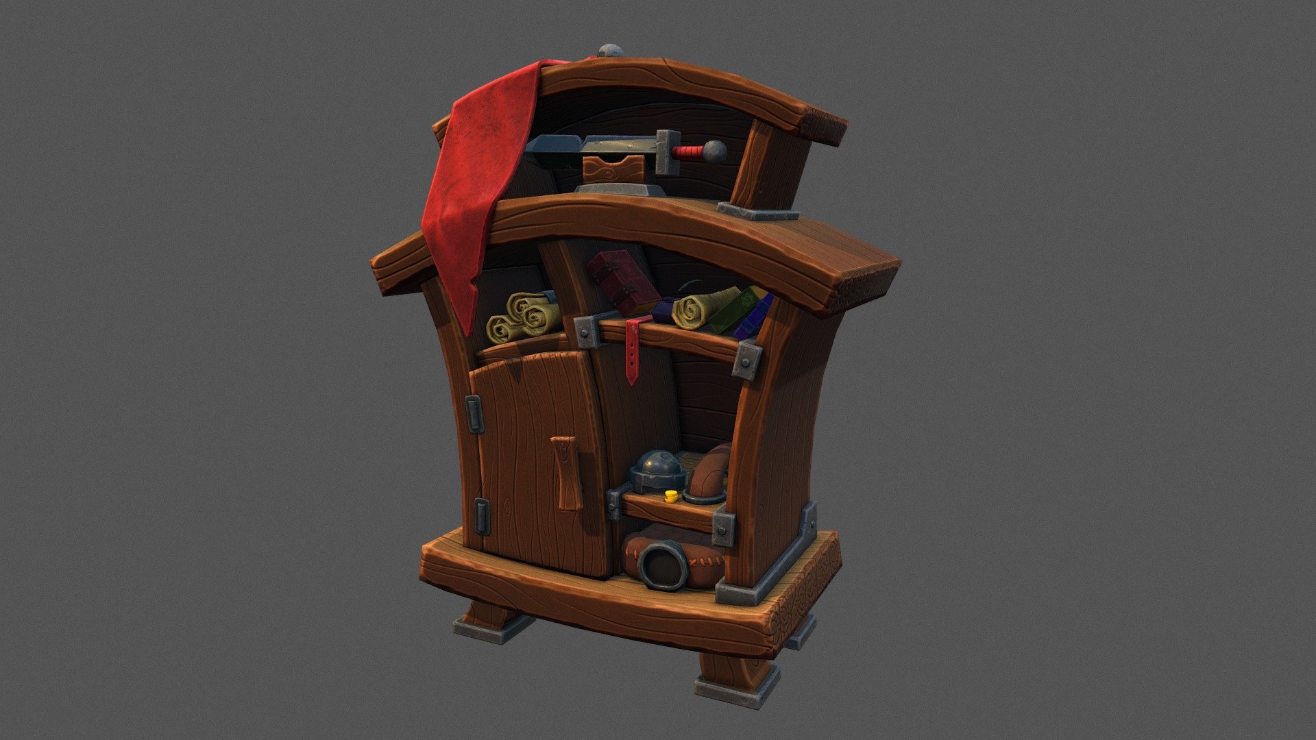 Stylized closet - 3D model by SeTech (@s.akifiev.ssss) [ce2b8dd ...