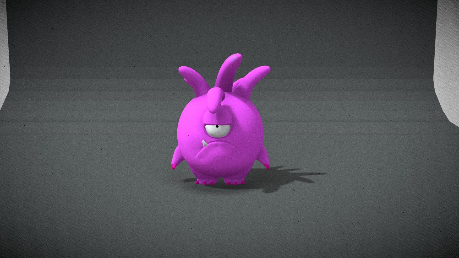Pink Monster - Download Free 3D model by ivancrespo2 [ce2ccaf] - Sketchfab