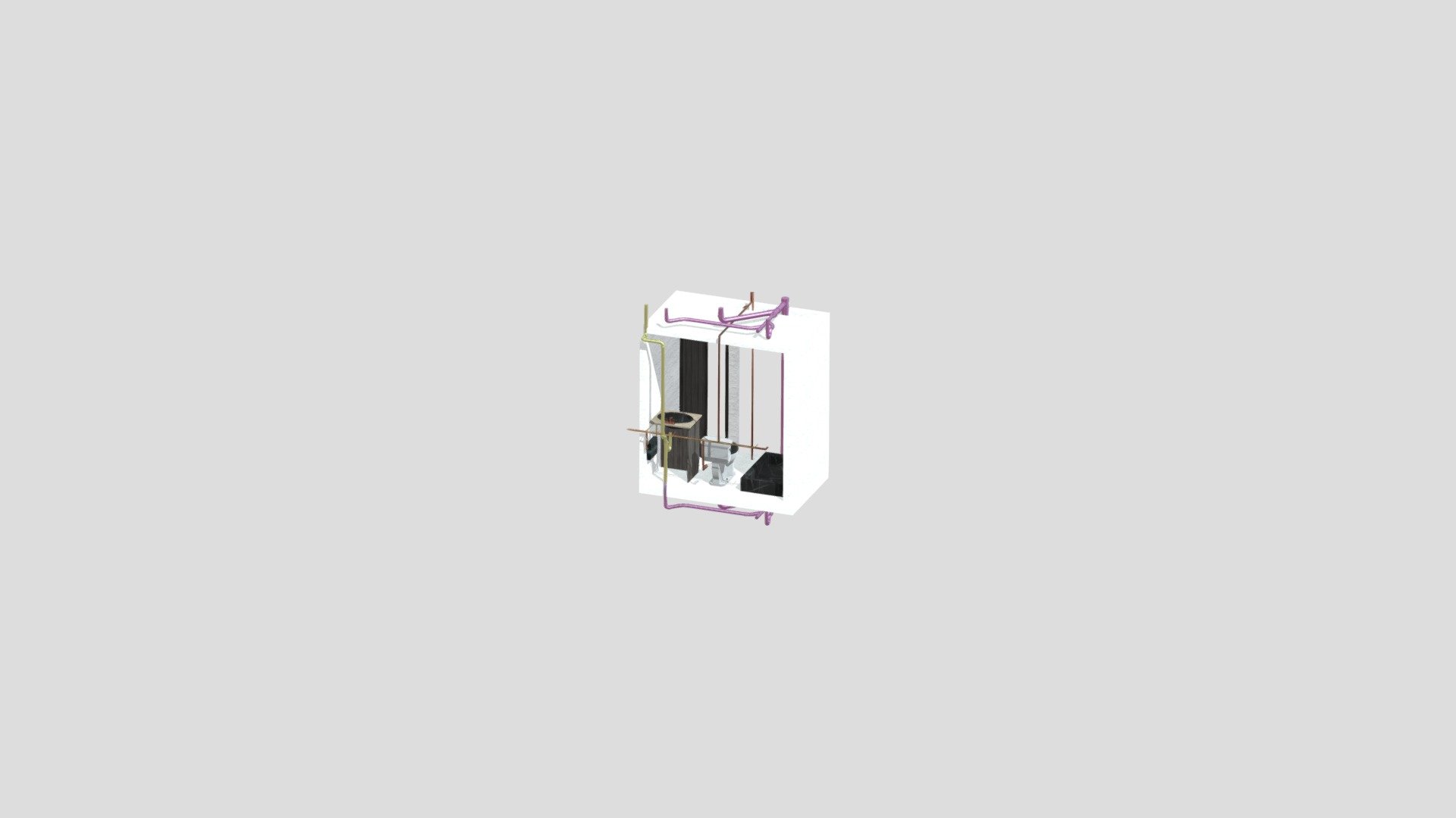 Plumbing - Bathroom Sanitary Piping - Download Free 3D model by ...