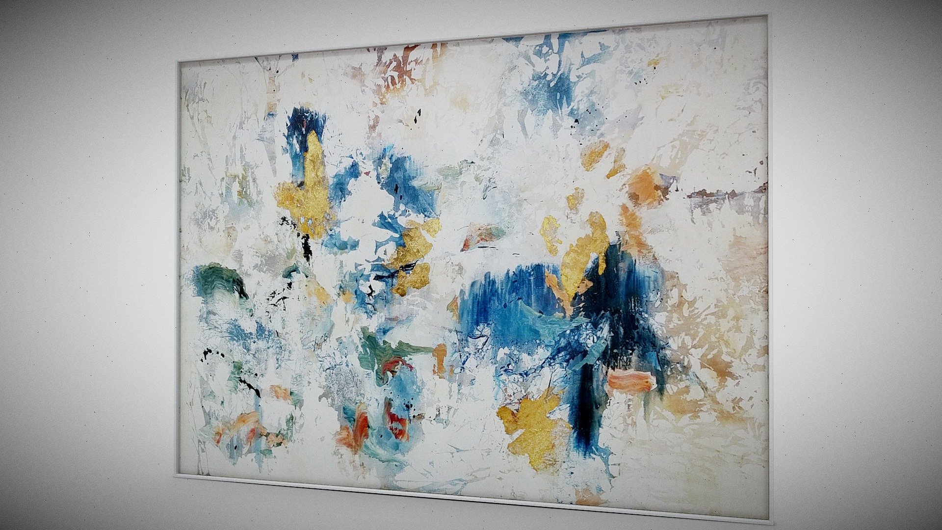 Decor Art Wall Abstract Painting - Buy Royalty Free 3D model by ...