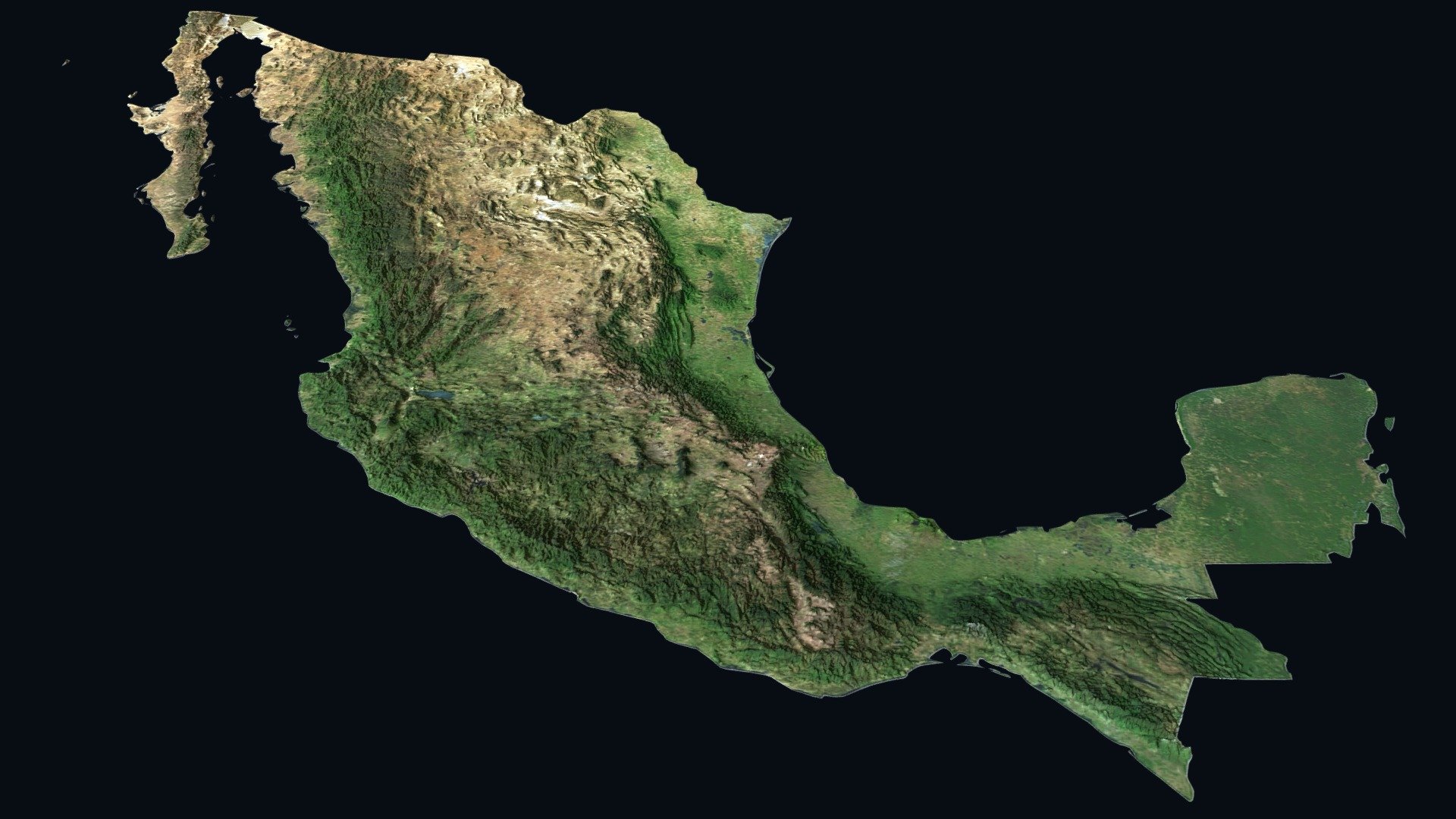 Relief map model of Mexico - 3D model by 3dmapworld [ce329bb] - Sketchfab