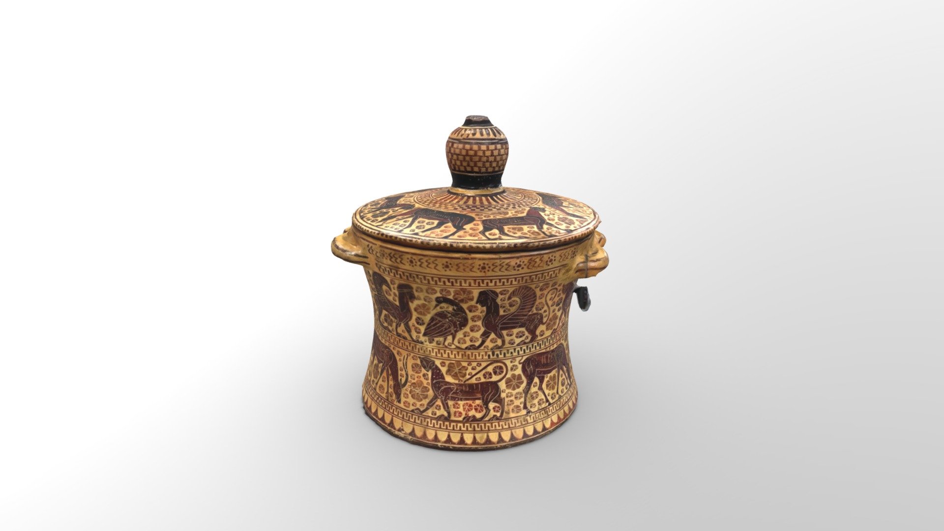 28 - Corinthian Animal Style Pyxis - Download Free 3D model by ...