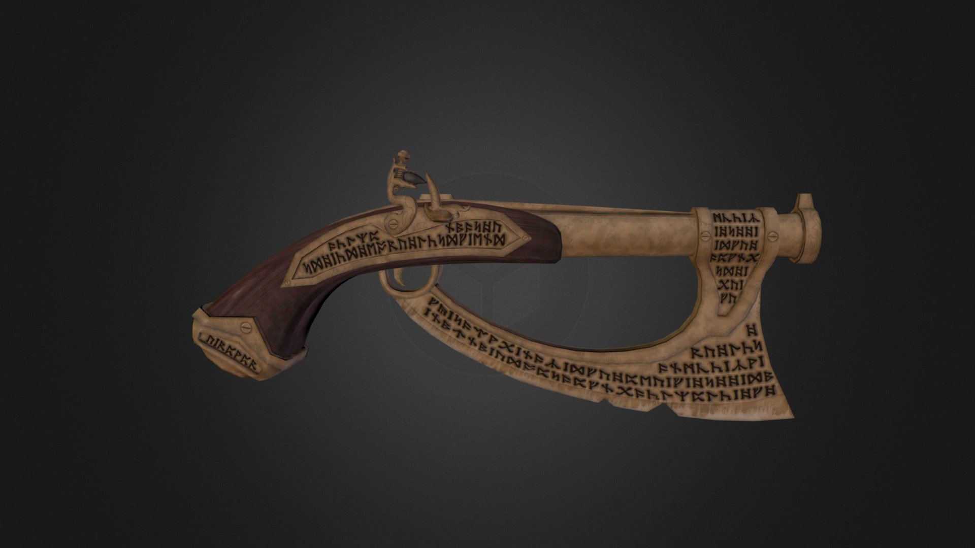 Dwarven Flintlock Pistol - 3D model by Mal Rynn (@malrynn) [ce3713b ...