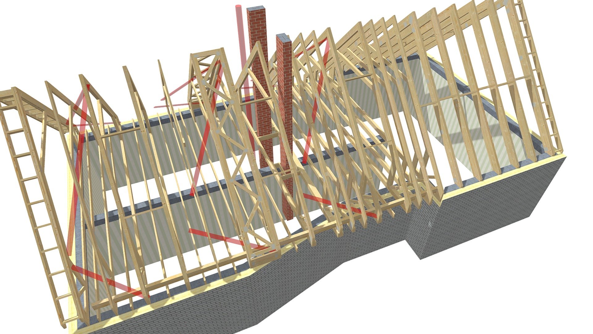 Engineering Roof Structure - 3D model by KD - INVEST inwestycje i ...