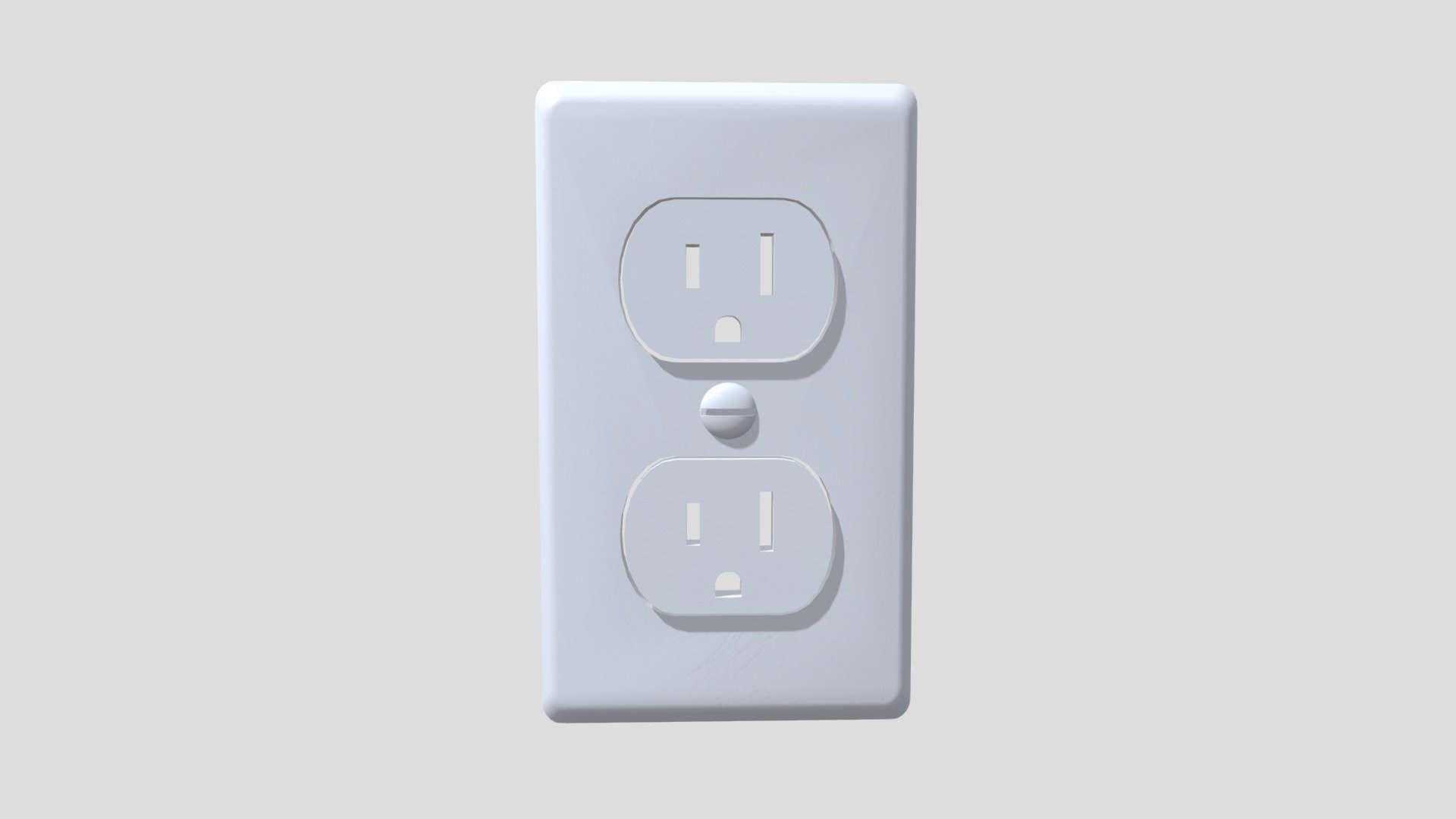 American electrical wall outlet cover/faces - Download Free 3D model by ...