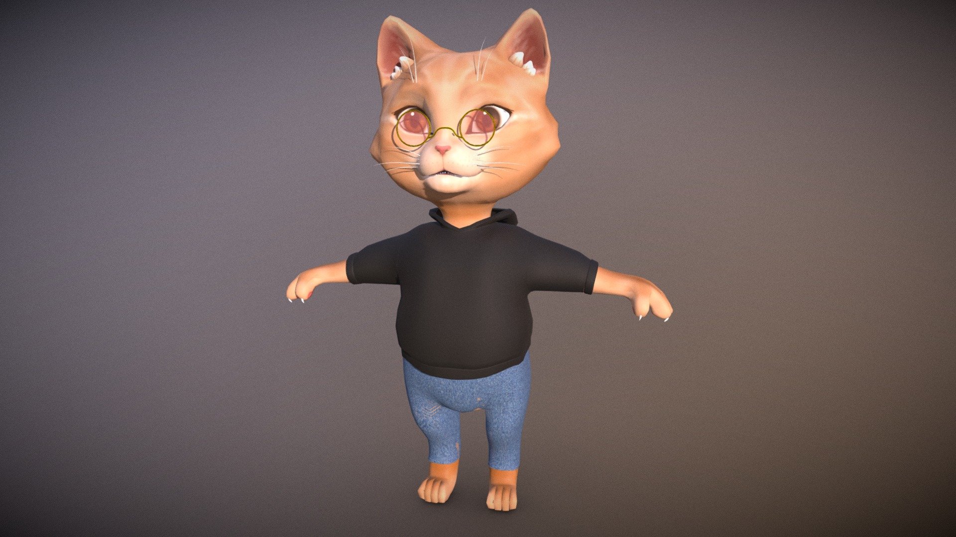 Cat character - 3D model by Yuliya (@rendergirl) [ce3e29b] - Sketchfab