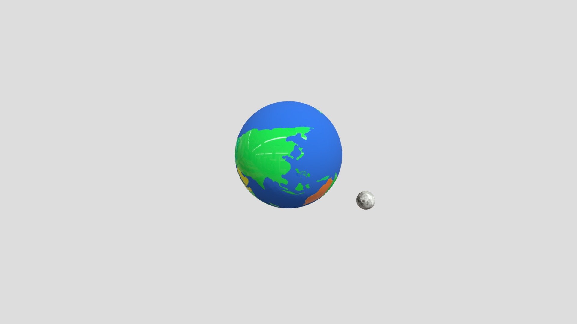 Earth With Moon - Download Free 3D model by Mspaint3d [ce3f128] - Sketchfab