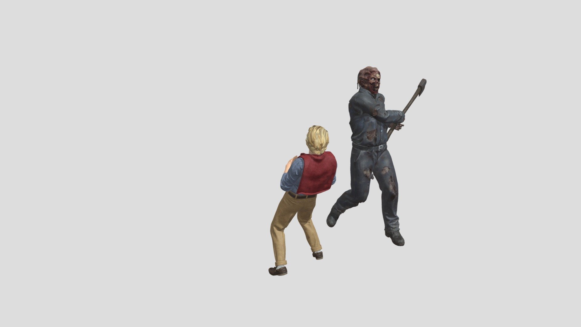 Jason Voorhees Axe Cheststab Headchop Animation - Download Free 3D ...