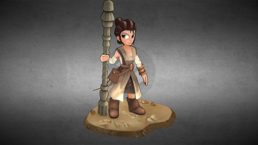 Rey Starwars - 3D model by fabito [ce3fe77] - Sketchfab